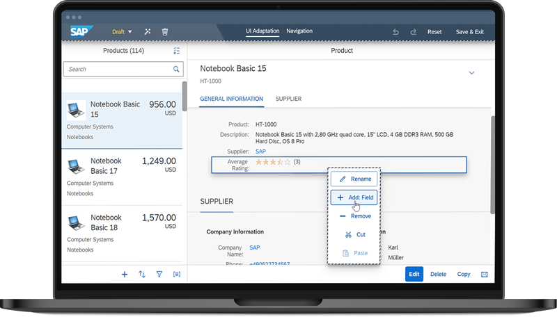 SAP UI5 Flexibility - HPC